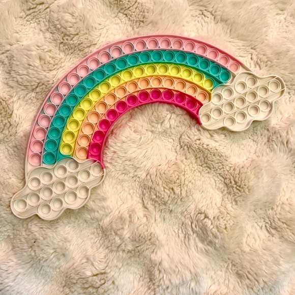 Toys | Adorable Rainbow Pop It Fidget Toy Large | Poshmark